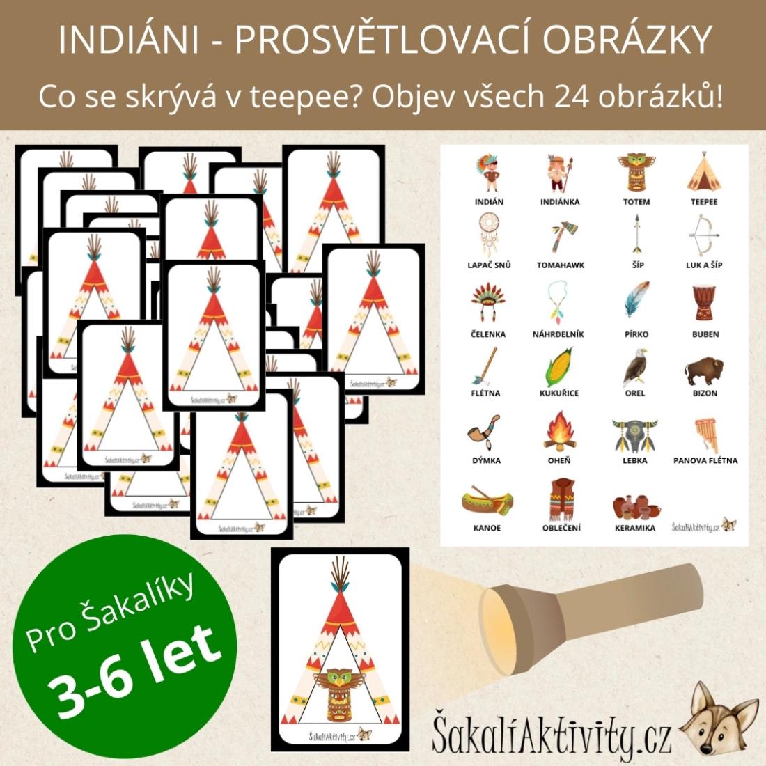 PROSVĚTLOVACÍ OBRÁZKY - Indiáni | Učitelnice