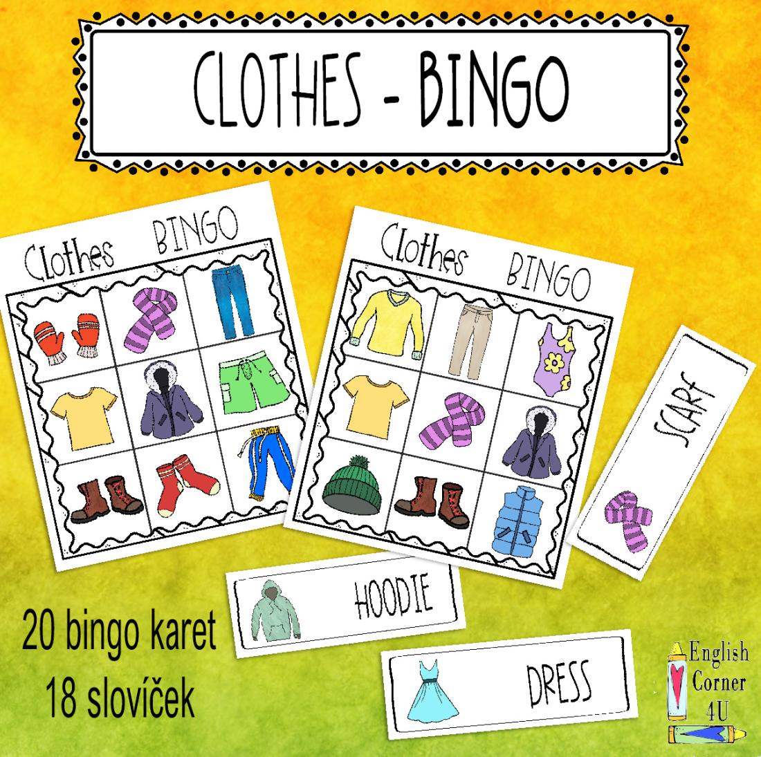 Clothes - BINGO | Učitelnice