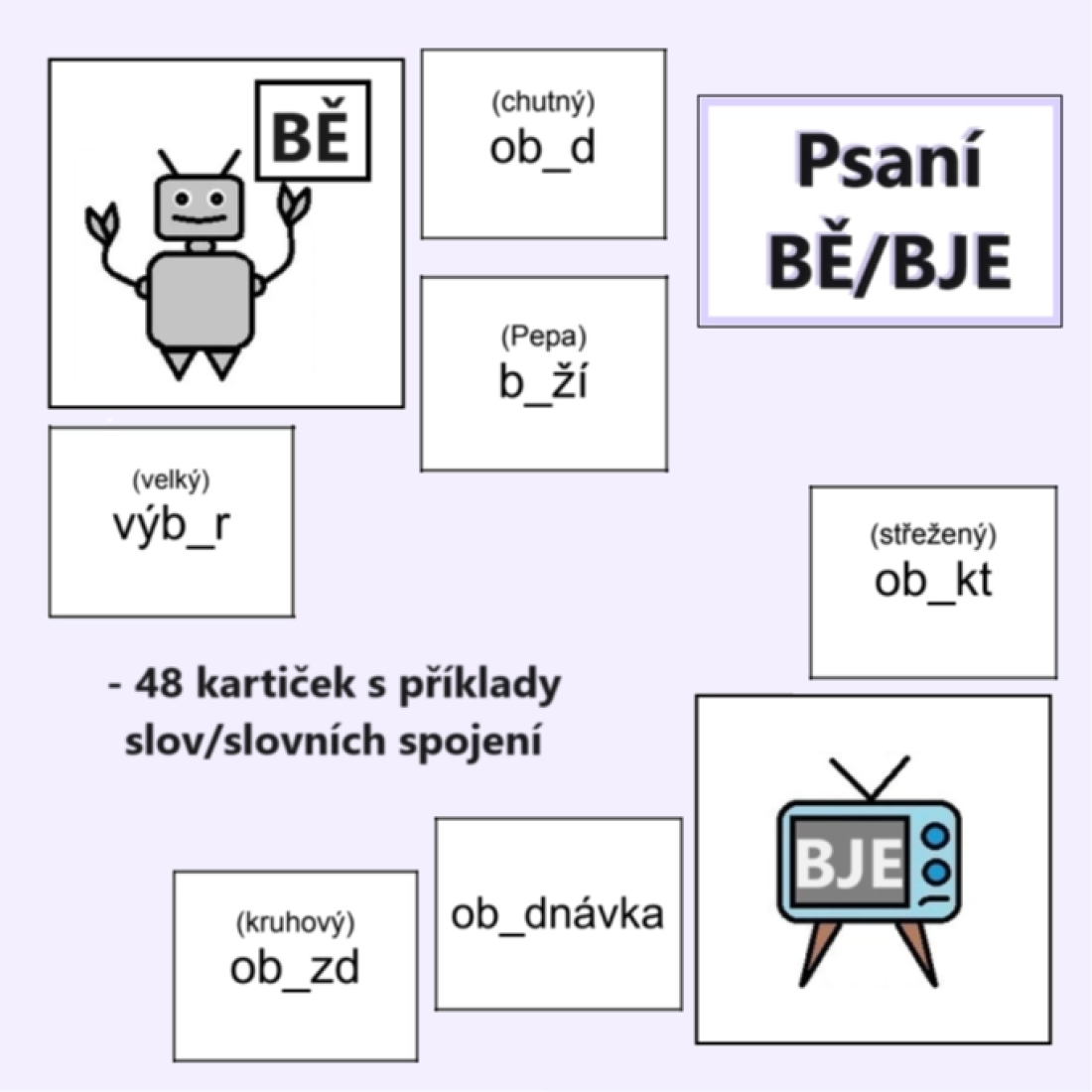 Psaní BĚ/BJE | Učitelnice