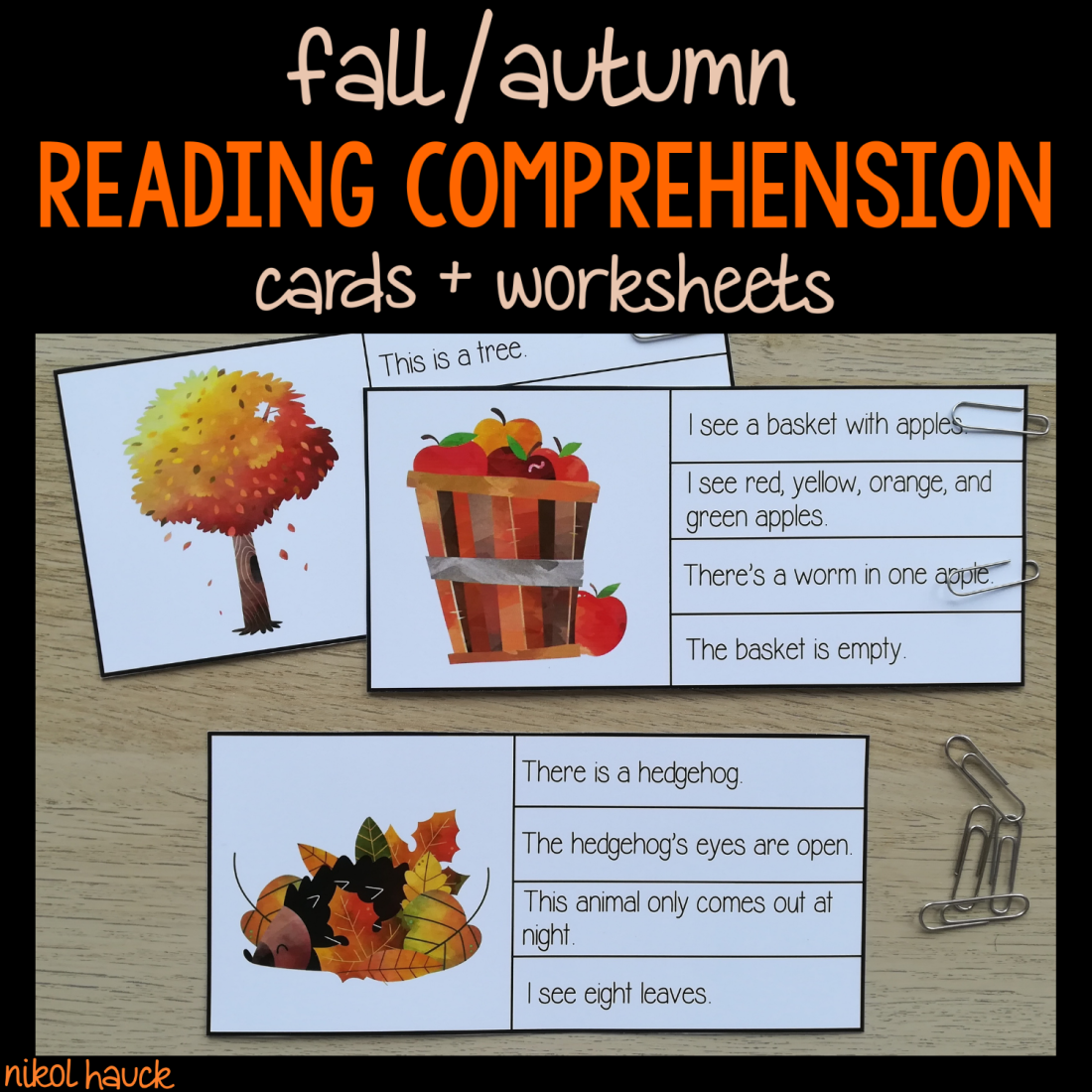 FALL/AUTUMN: PICTURE AND READING COMPREHENSION | Učitelnice