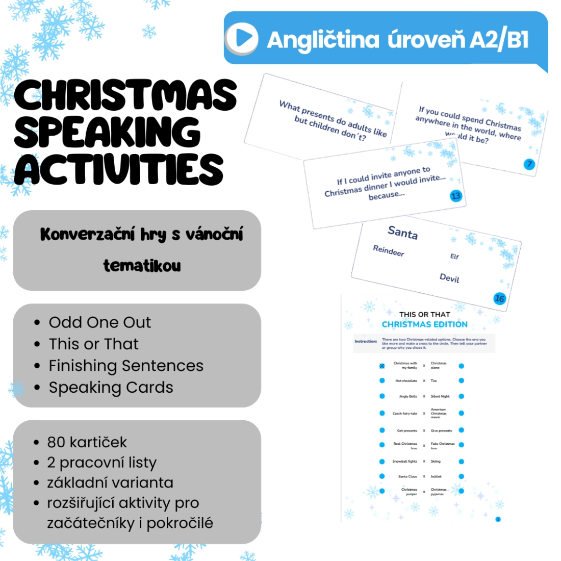 Christmas Speaking Activities | Učitelnice