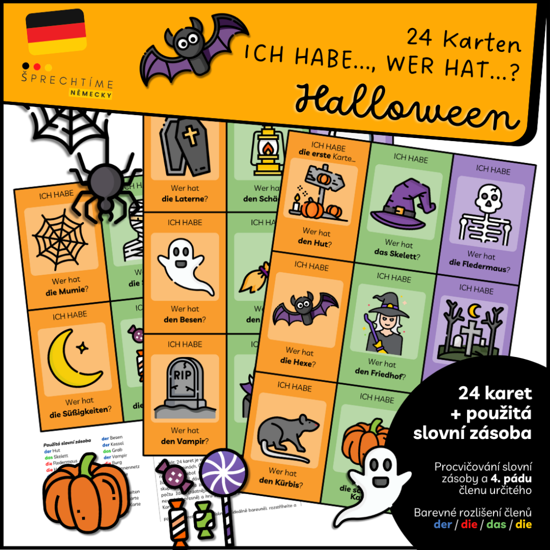 24 Karten: Ich habe... Wer hat... zum "Halloween" | Učitelnice