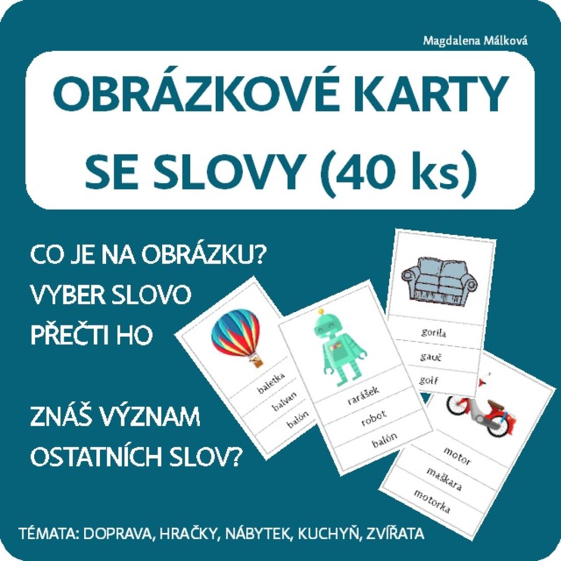Obrázkové karty se slovy | Učitelnice