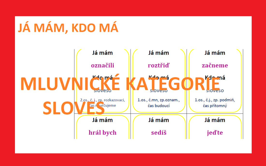 Já mám - mluvnické kategorie sloves | Učitelnice