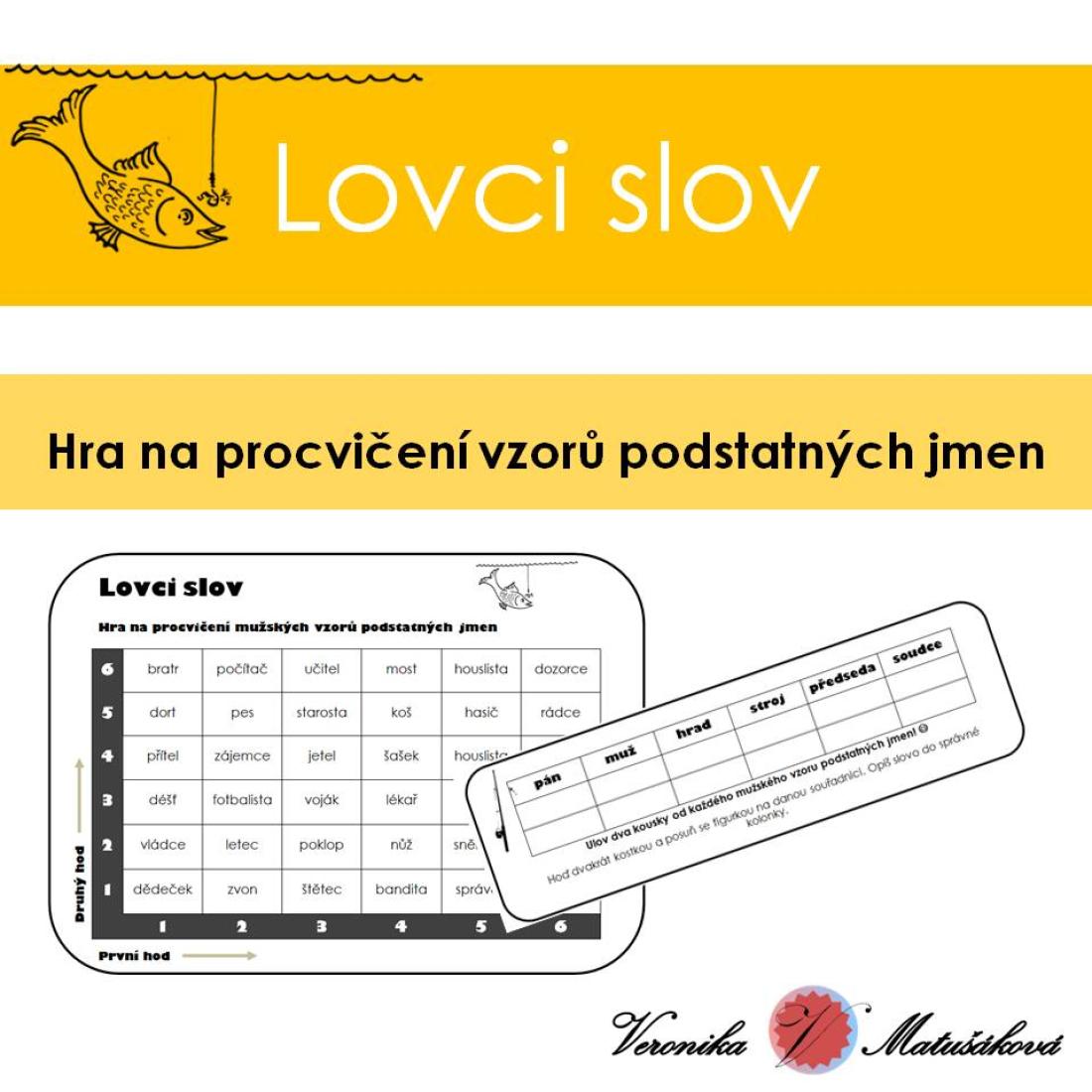 Lovci slov - VZORY PODSTATNÝCH JMEN | Učitelnice