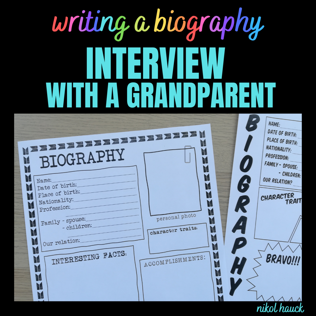 WRITING A BIOGRAPHY – INTERVIEW WITH A GRANDPARENT | Učitelnice