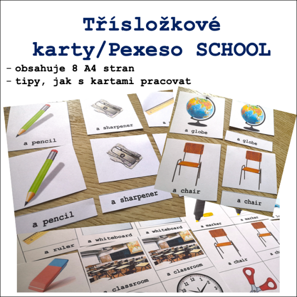 Materiál - Třísložkové karty/Pexeso - FOOD