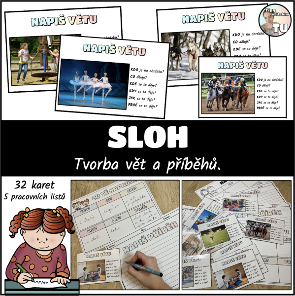 Materiál - Sloh - hoď kostkami a vytvoř příběh! (psaní + komunikace)