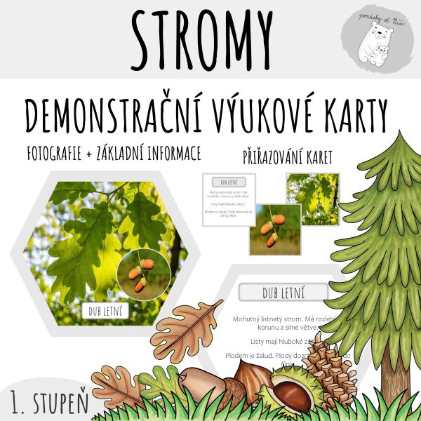 Stromy - listy a plody (demonstrační karty) | Učitelnice