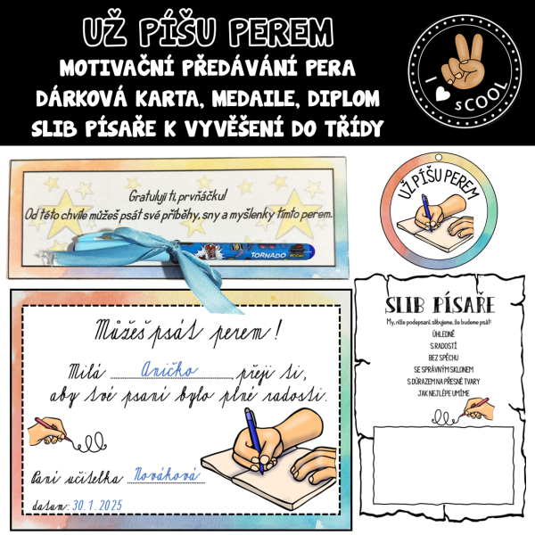 Materiál - Pochvalníček a motivační obrázky