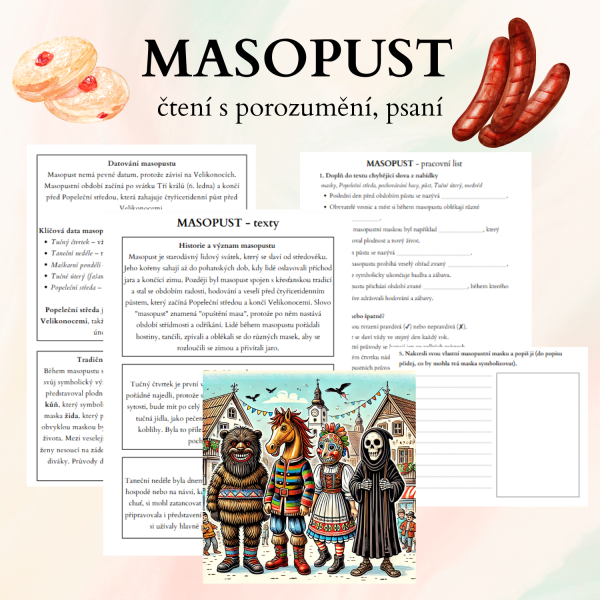 Materiál - Masopust - výtvarné aktivity