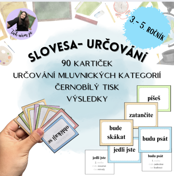 Materiál - SLOVESA - kartičky do dvojic