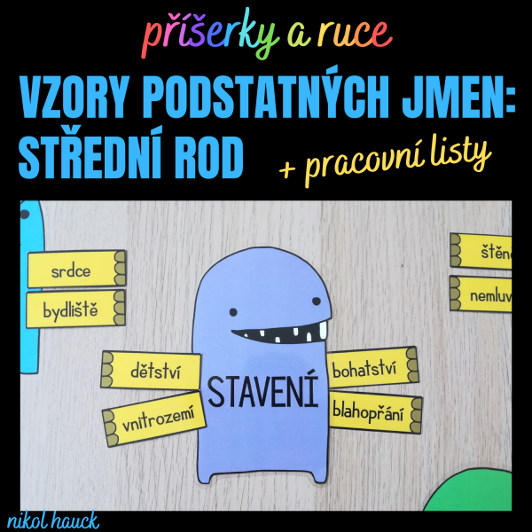 Materiál - Vzory podstatných jmen - rod střední