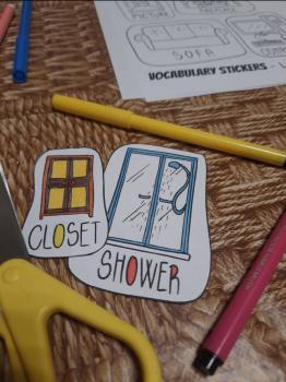 Materiál - VOCABULARY STICKERS ENGLISH - Home A1-A2