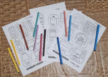 Materiál - VOCABULARY STICKERS ENGLISH - Home A1-A2