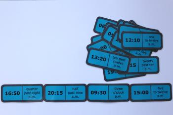 Analog time - domino | Učitelnice