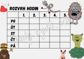 Rozvrh hodin - PŘÍŠERKY | Učitelnice