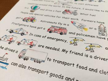 Picture reading - Transport | Učitelnice