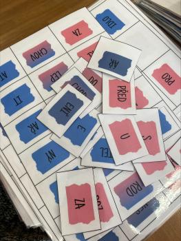 Materiál - Stavba slova - kartičky k procvičování