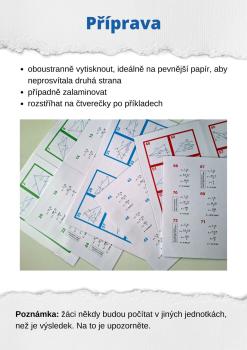 Výpočet obsahu trojúhelníku - oboustranné kartičky | Učitelnice