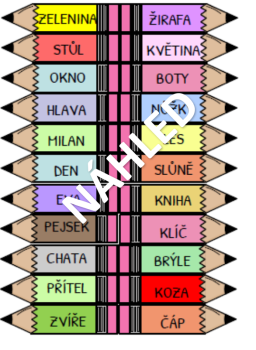 Slovní druhy - pastelky | Učitelnice