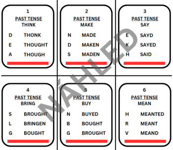 Irregular verbs (past tense) Scavenger hunt - red edition | Učitelnice