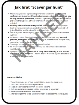 Irregular verbs (past tense) Scavenger hunt - red edition | Učitelnice