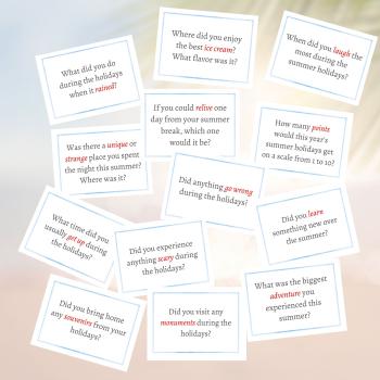 CONVERSATION CARDS | How was your summer? | konverzační karty v ...