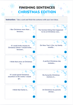 Christmas Speaking Activities | Učitelnice