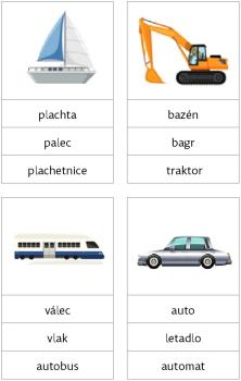 Obrázkové karty se slovy | Učitelnice